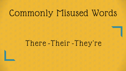 Misused Words: There - Their - They're - LooseBinding Books